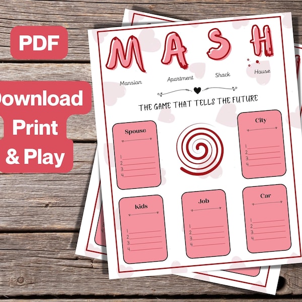 Mash Game - Etsy