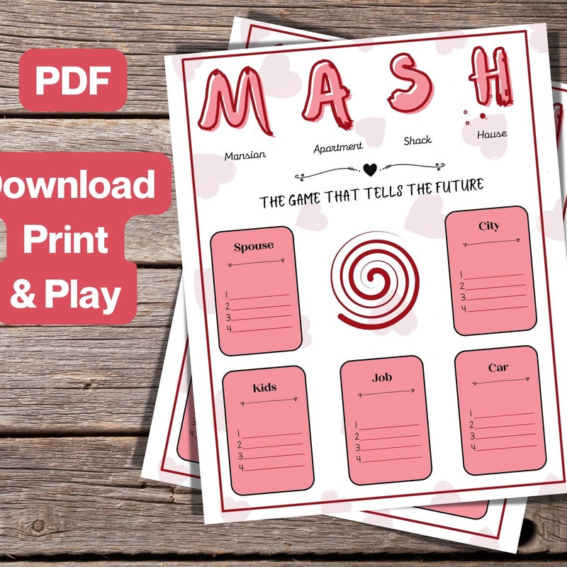 Mash Game - Etsy