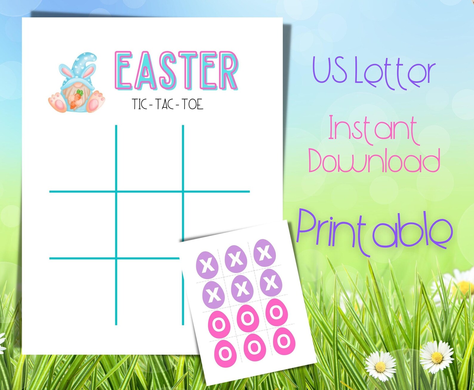 Printable Easter Tic Tac Toe | Easter Activities | Games for Kids ...