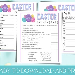 Easter Game Bundle | Printable Easter Games for Kids and Adults ...