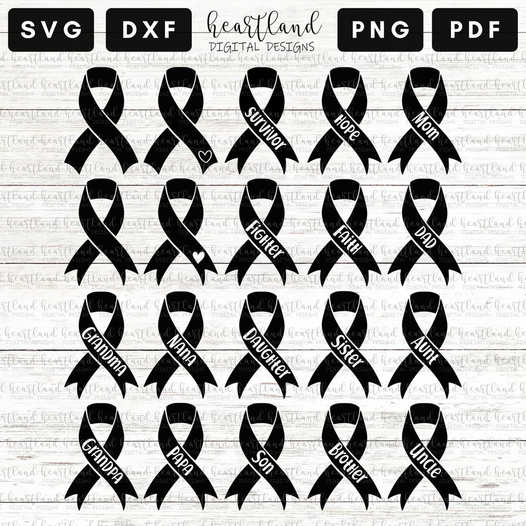 Multiple Cancer Ribbons With Names - Digital Download - Etsy