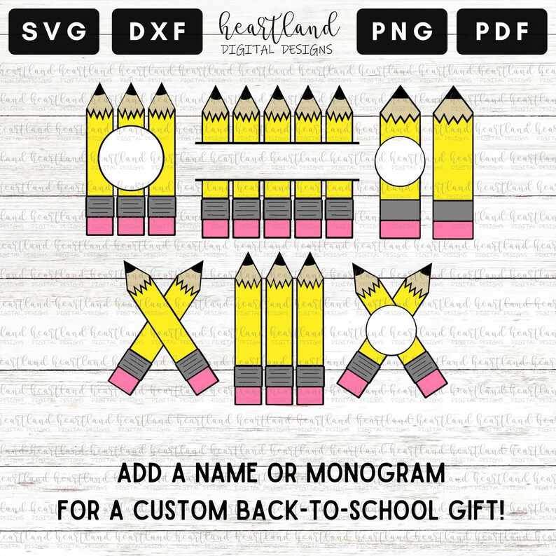 Ultimate Back-to-school Pencil Design Bundle SVG for Teacher Gift ...