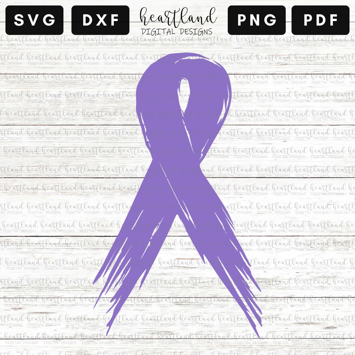 Cancer Ribbon - Cancer Awareness Tattered and Torn Ribbon Digital ...