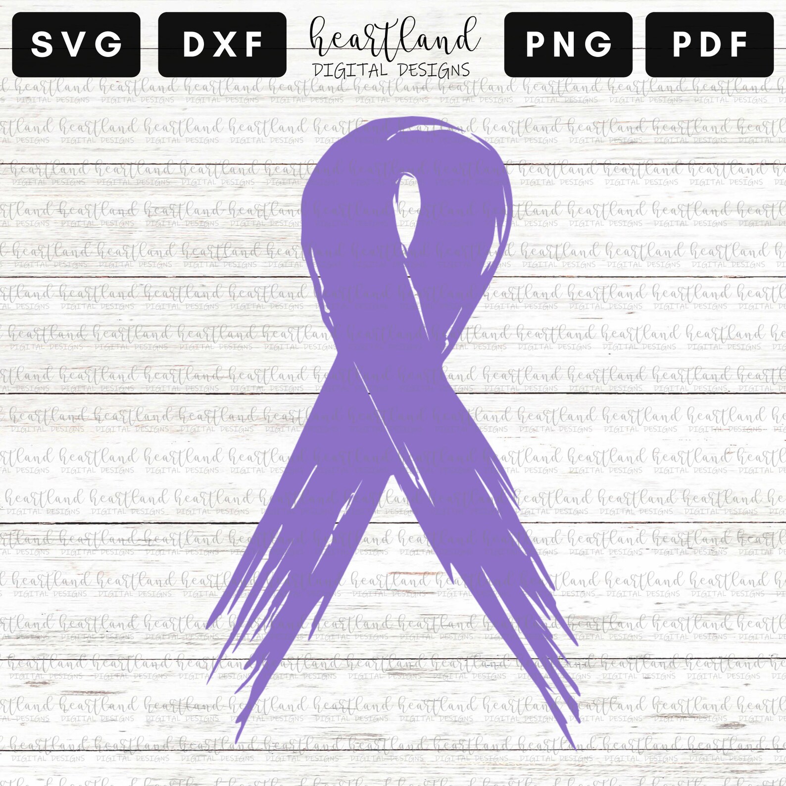 Cancer Ribbon - Cancer Awareness Tattered and Torn Ribbon Digital ...