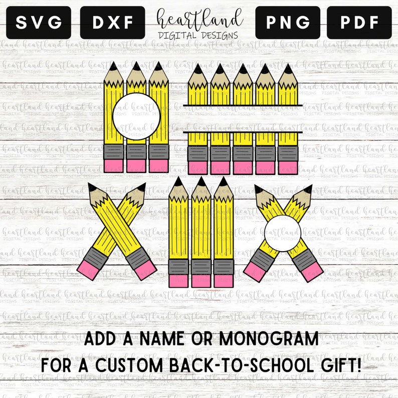 Ultimate Back-to-school Pencil Design Bundle SVG for Teacher Gift ...