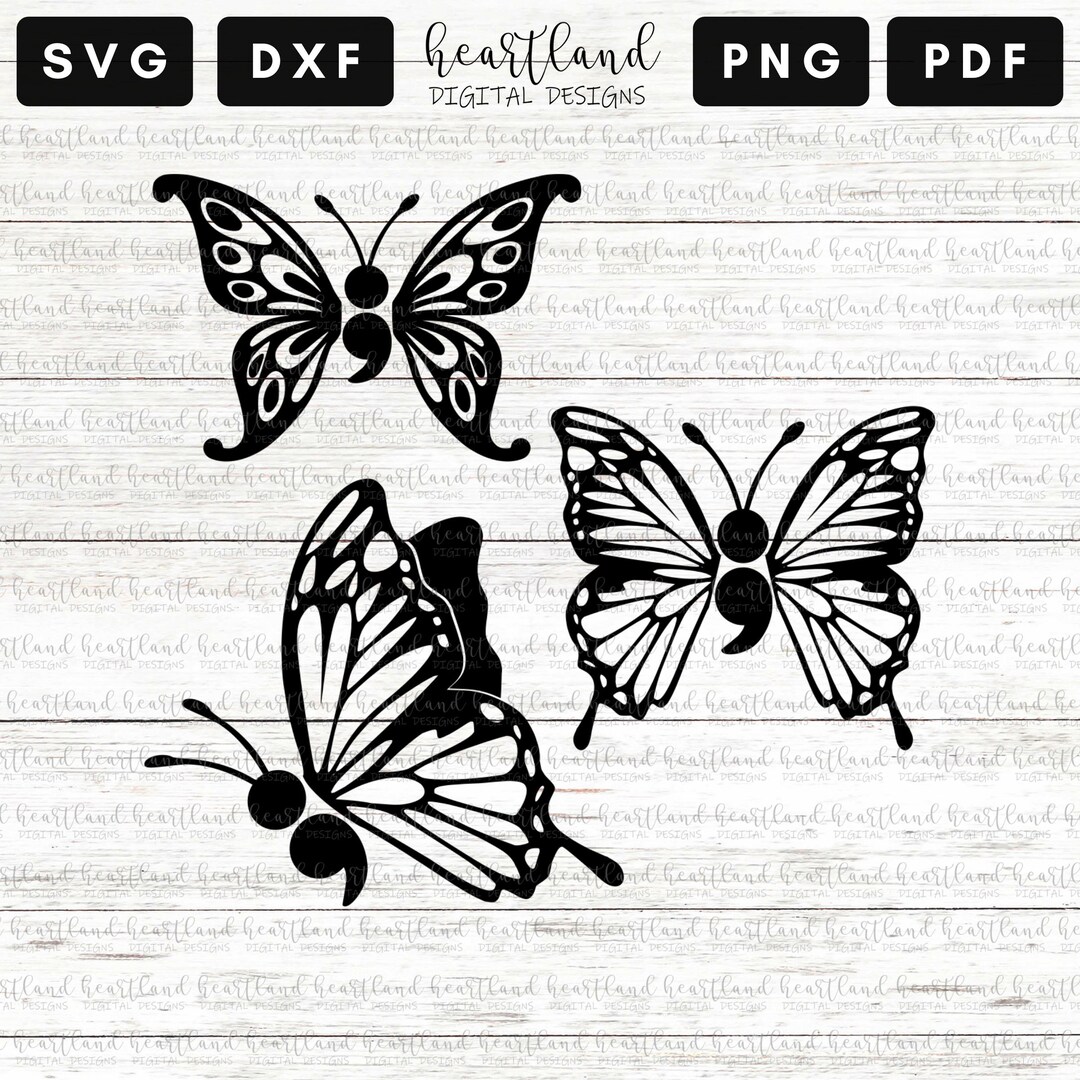 Multiple Semi-colon Butterfly Images - Three Images for Suicide ...