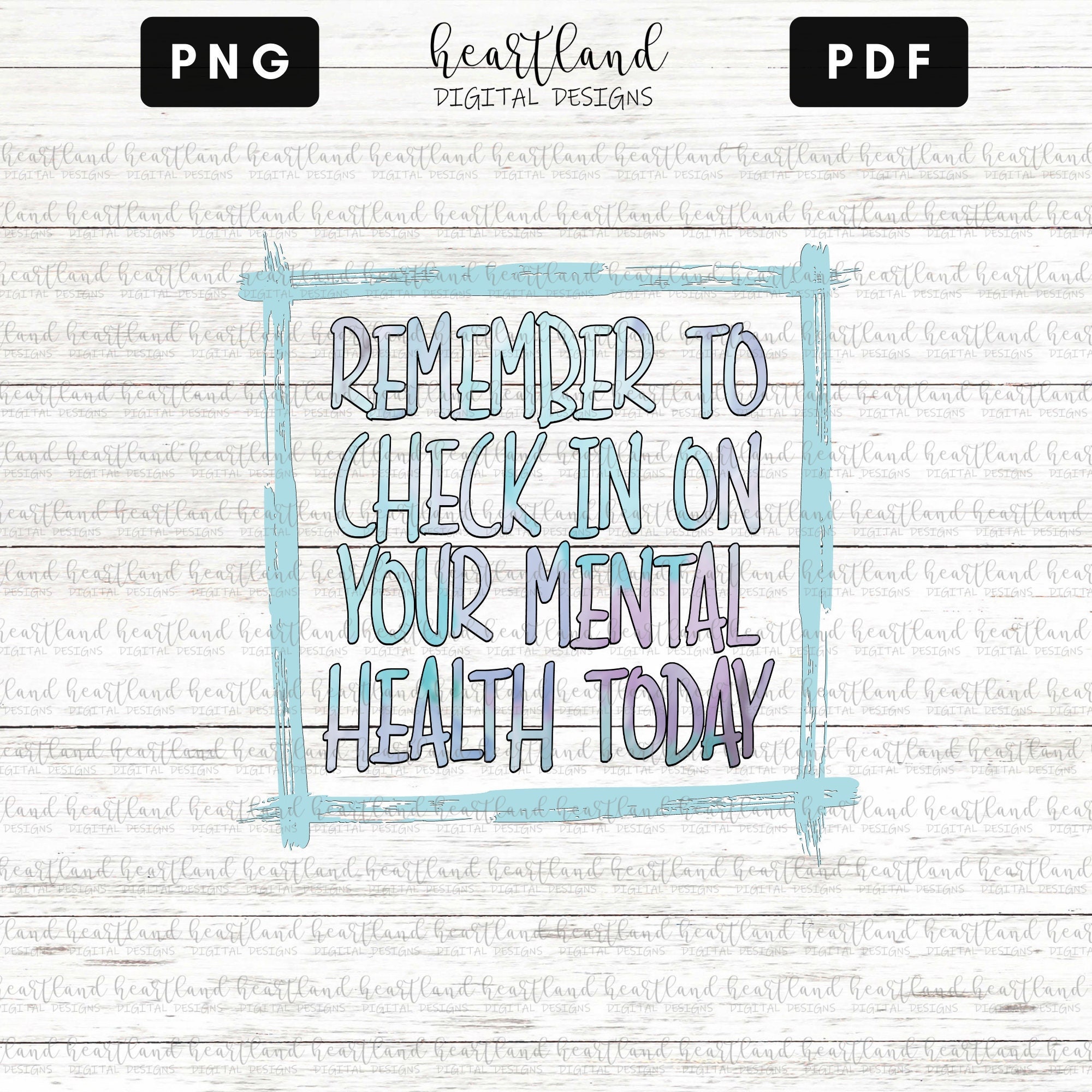 Remember to Check in on Mental Health Colorful Pastel Motivational ...