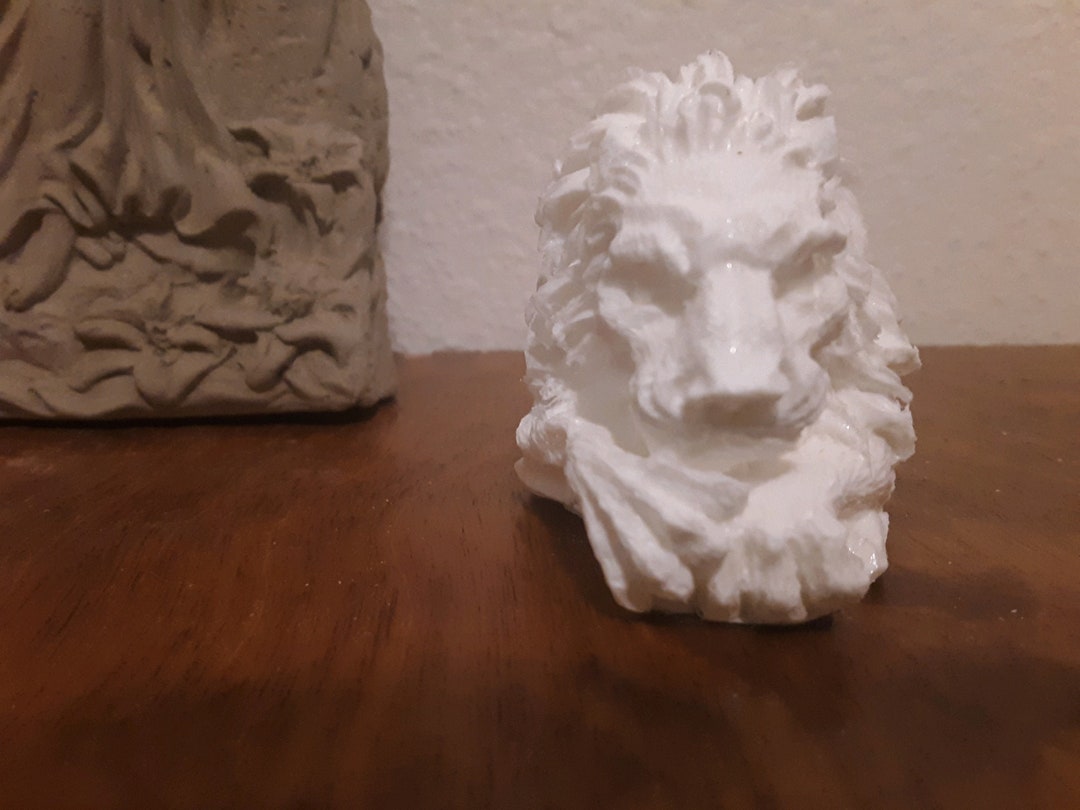 Lion Partial Small Resin Statue, Lion Statue, Resin Statue - Etsy