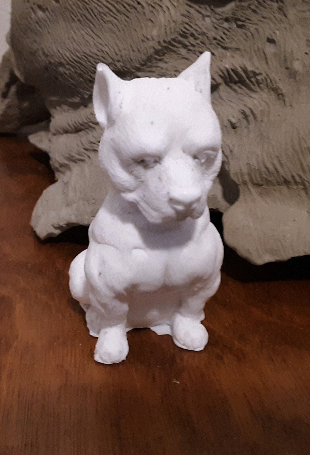 Pitbull Small Statue, Resin Statue, Dog Statue, Pet Memorial - Etsy