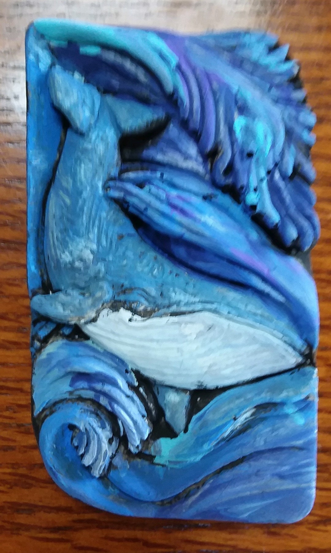 Small Whale Resin Wall Hanging, Resin Plaque, Resin Statue, Whale, Home ...