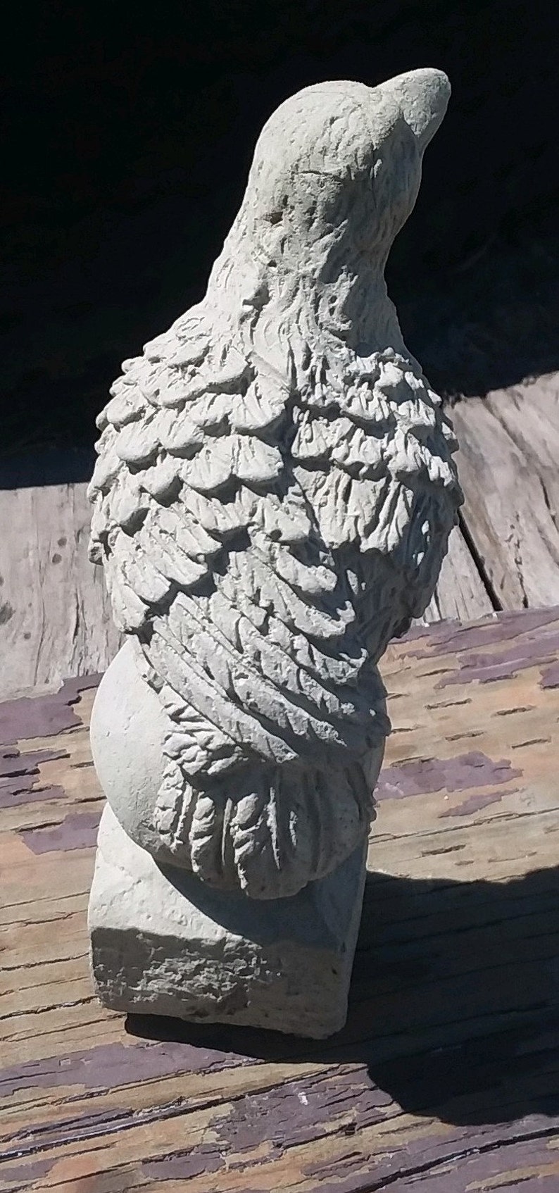 Very Detailed Statue of a Crow on Ball Concrete Statue - Etsy