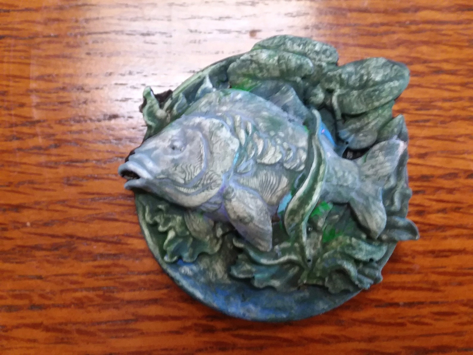 Fish Resin Medallion, Fishing, Fisherman, Wall Hanging, Tool Box ...