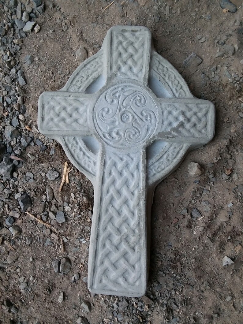Celtic Cross Concrete Hanging Plaque Celtic Celtic Cross - Etsy