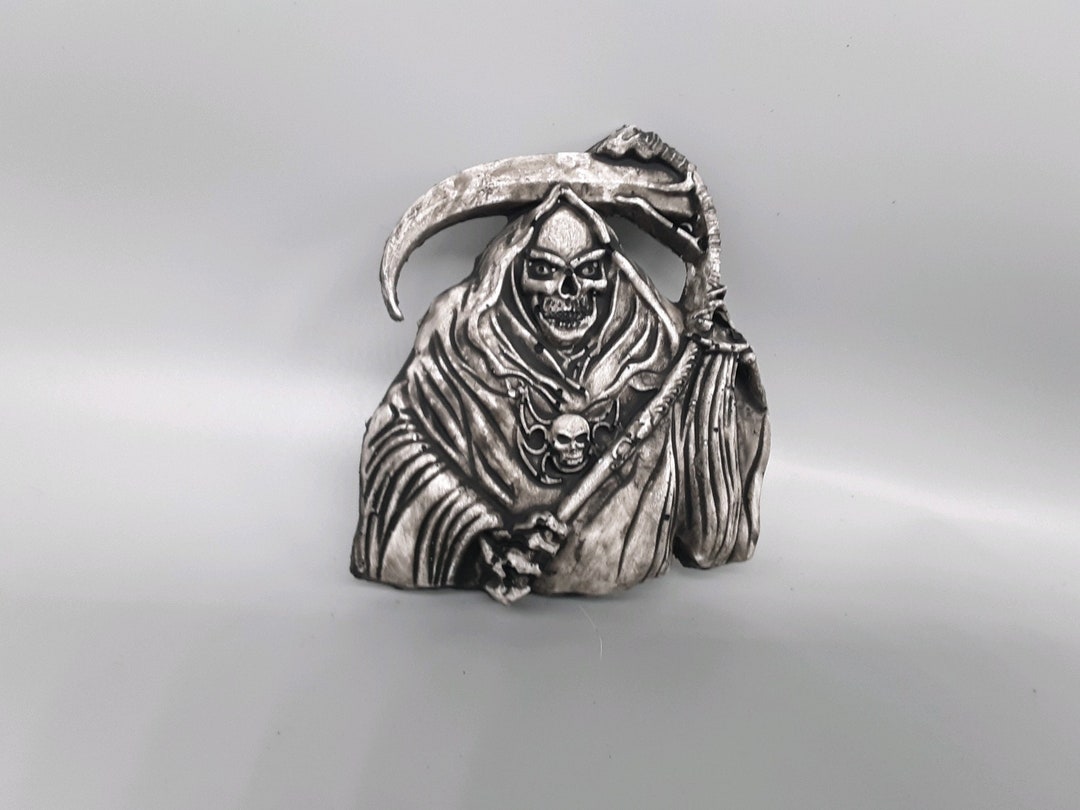 Grim Reaper Small Resin Flat Statue, Grim Reaper, Statue, Resin - Etsy