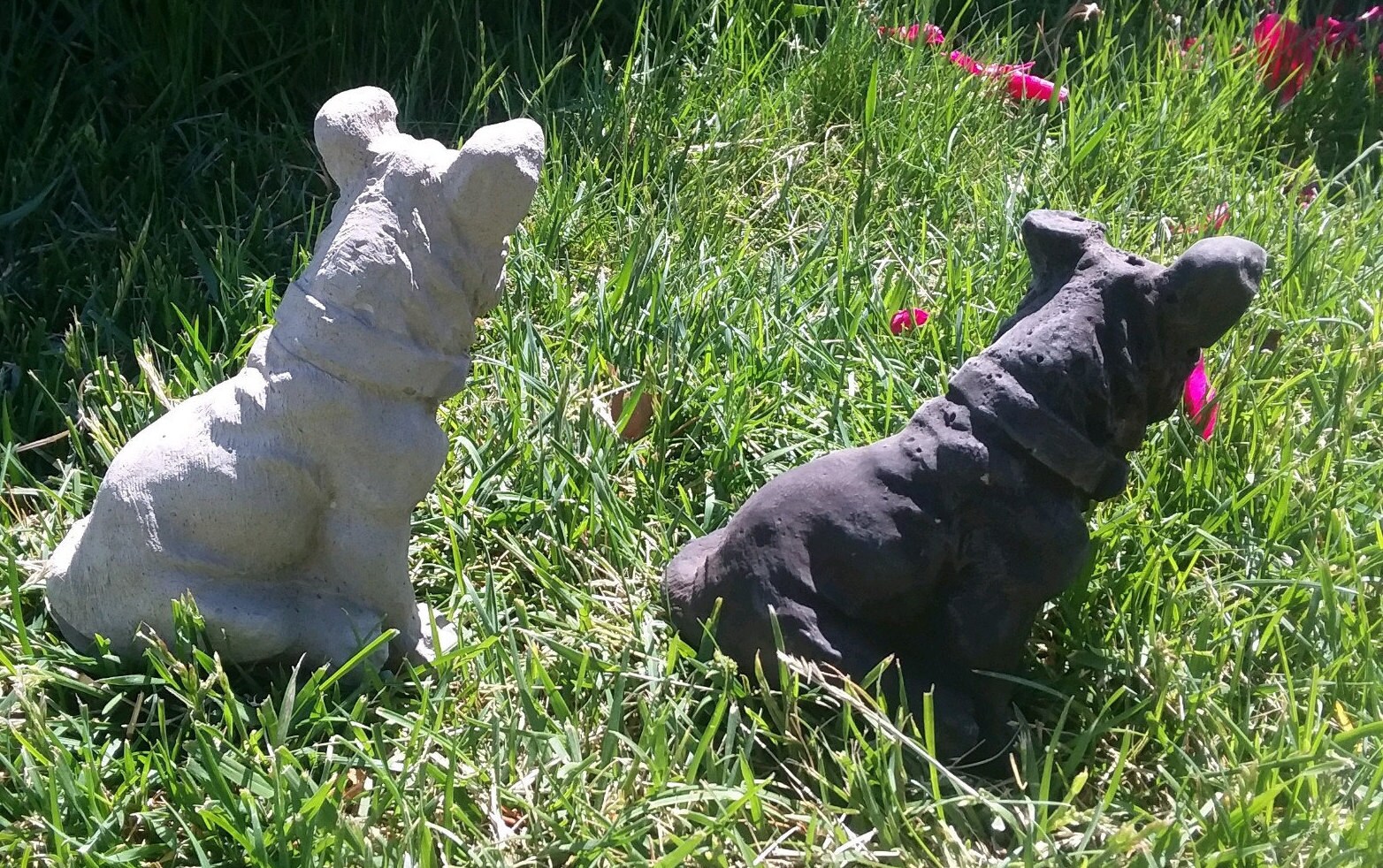 Playful Pup Concrete Statue, Garden Statues, Memorial Statues, Pet ...