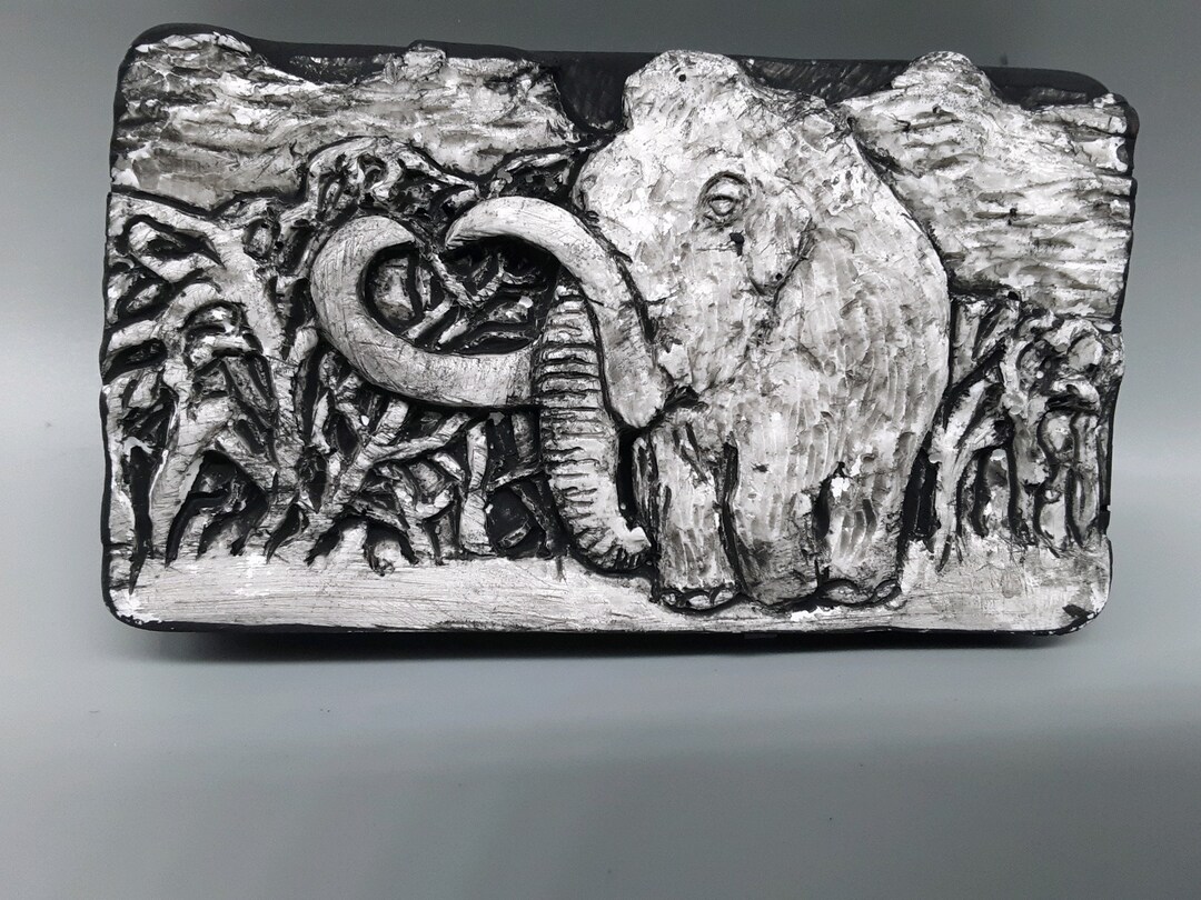 Mammoth Resin Statue Plaque: Desk or Wall Decor - Etsy