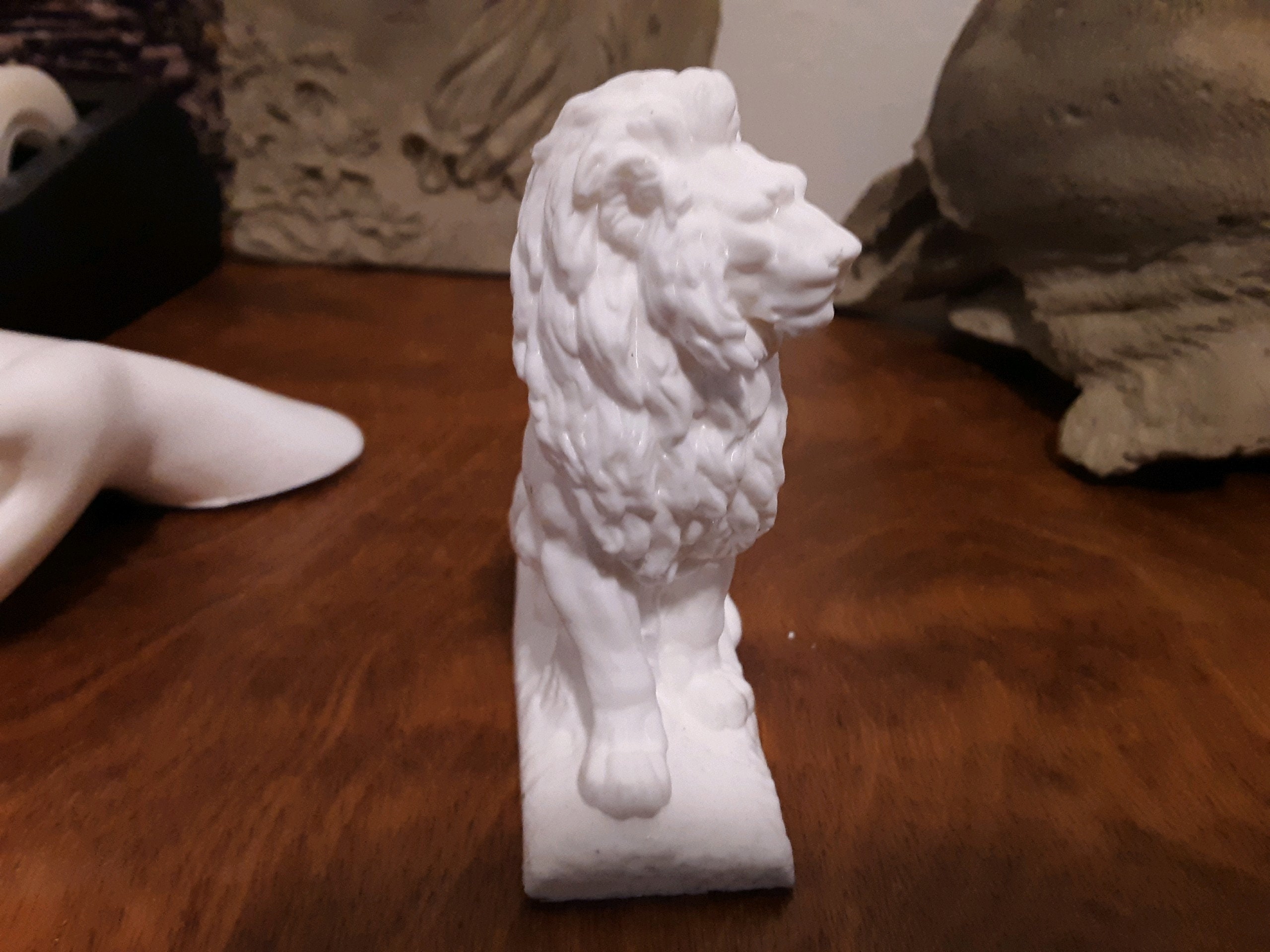 Lion Small Sitting Resin Statue, Lion, Lion Statue, Resin - Etsy