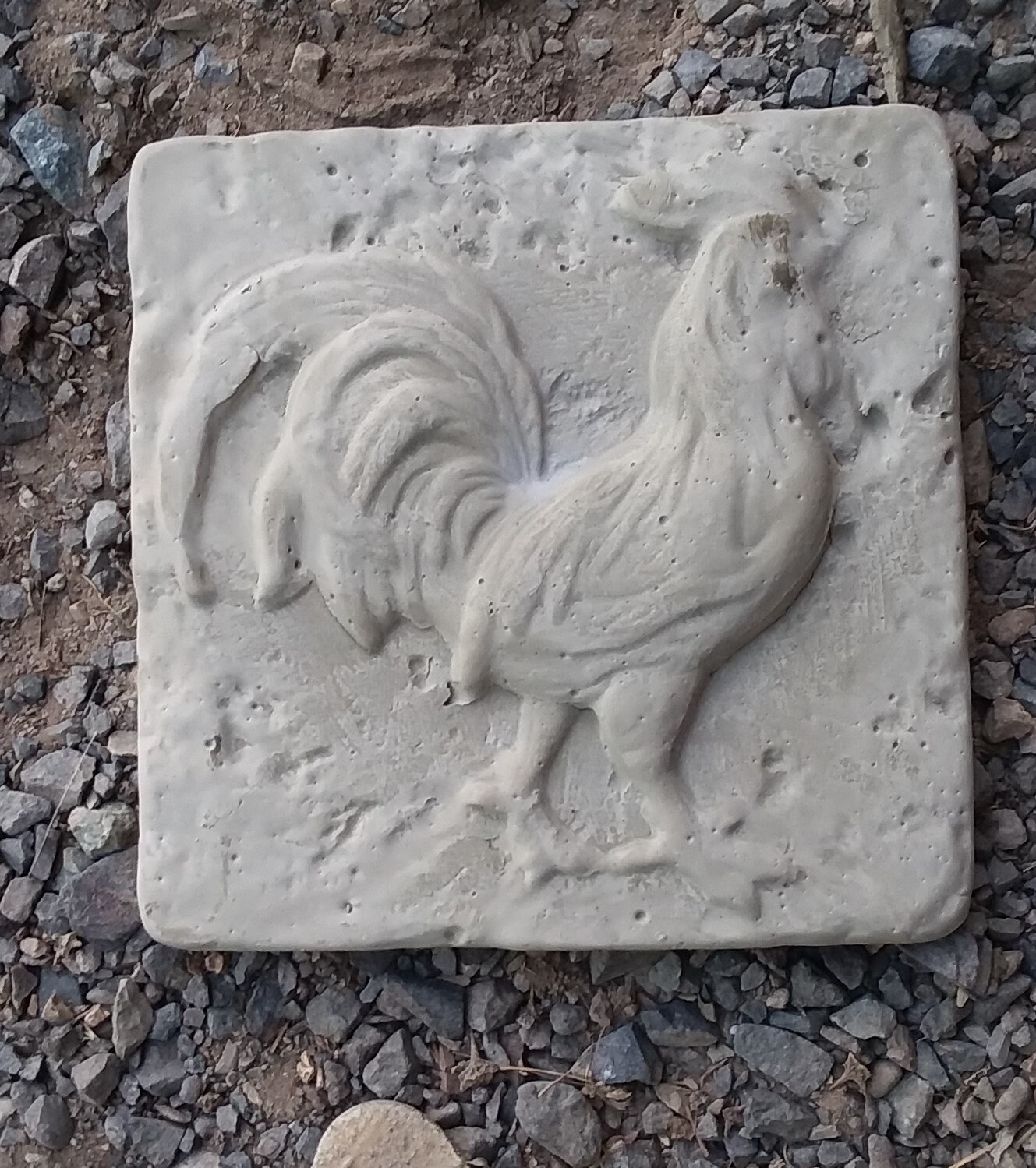 Rooster Concrete Plaque, Rooster, Chicken, Wall Hanging, Concrete ...