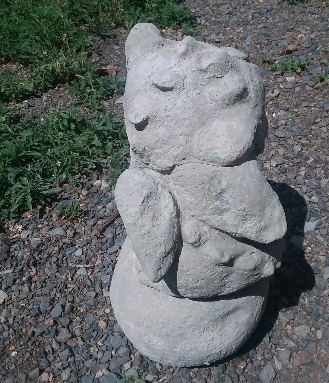 Cute Winking Dragon on Ball Concrete Statue 15H Garden | Etsy