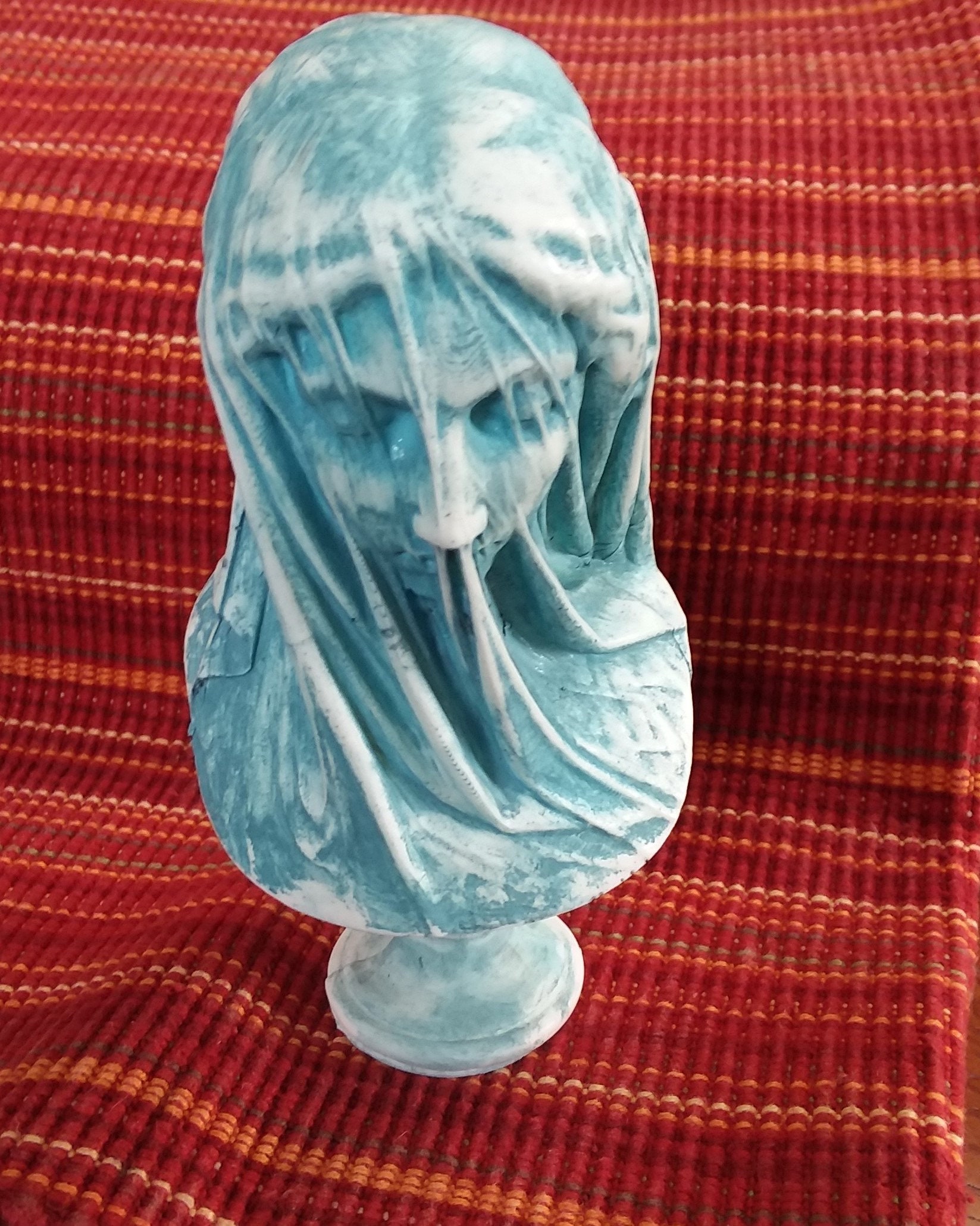 Veiled Maiden Resin Bust on Pedestal Statue - Etsy