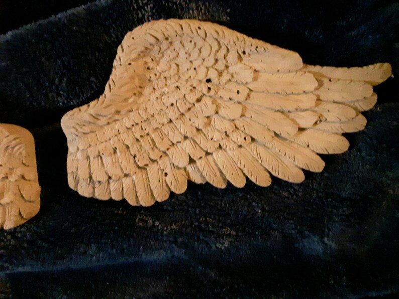Angel Wings Pair Concrete Plaques, Angel Plaque, Angel, Wings, Memorial ...