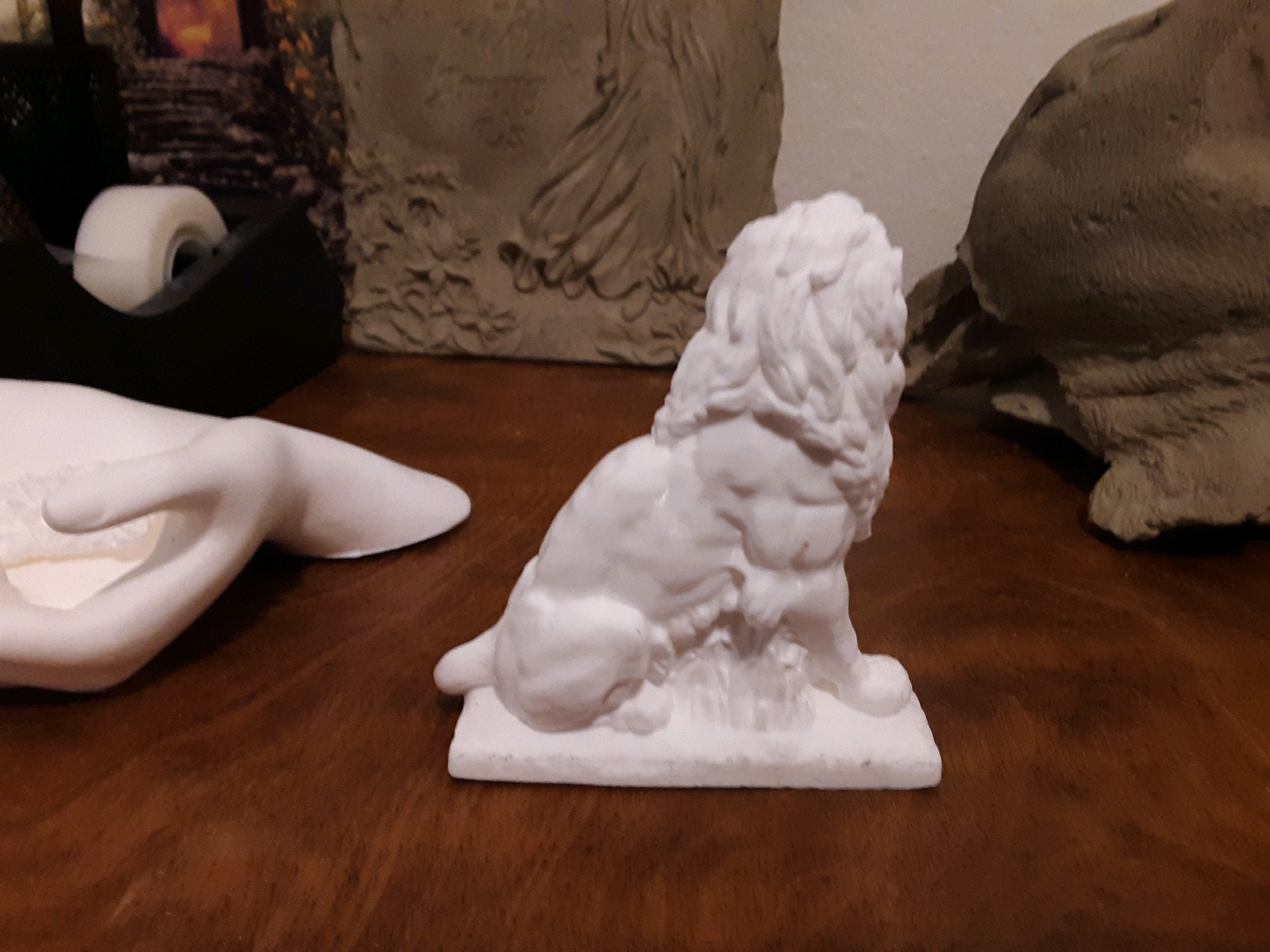 Lion Small Sitting Resin Statue, Lion, Lion Statue, Resin - Etsy