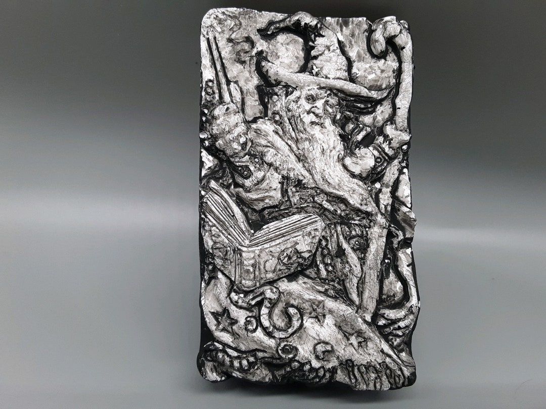 Wizard Resin Plaque Statue, Wizard, Resin, Statue, Plaque, Decoration ...