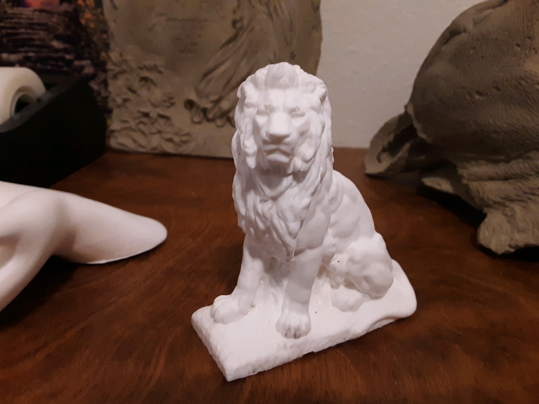 Lion Small Sitting Resin Statue, Lion, Lion Statue, Resin - Etsy