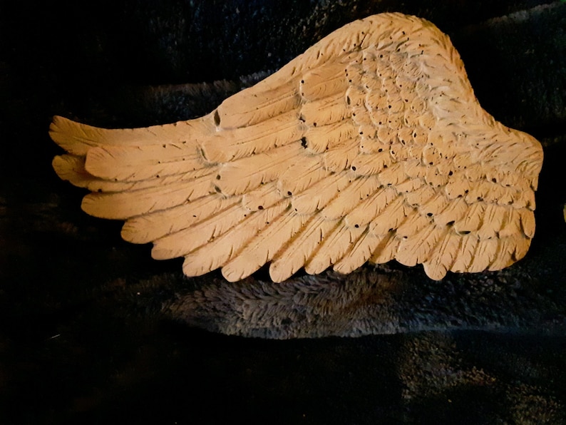 Angel Wings Pair Concrete Plaques, Angel Plaque, Angel, Wings, Memorial ...