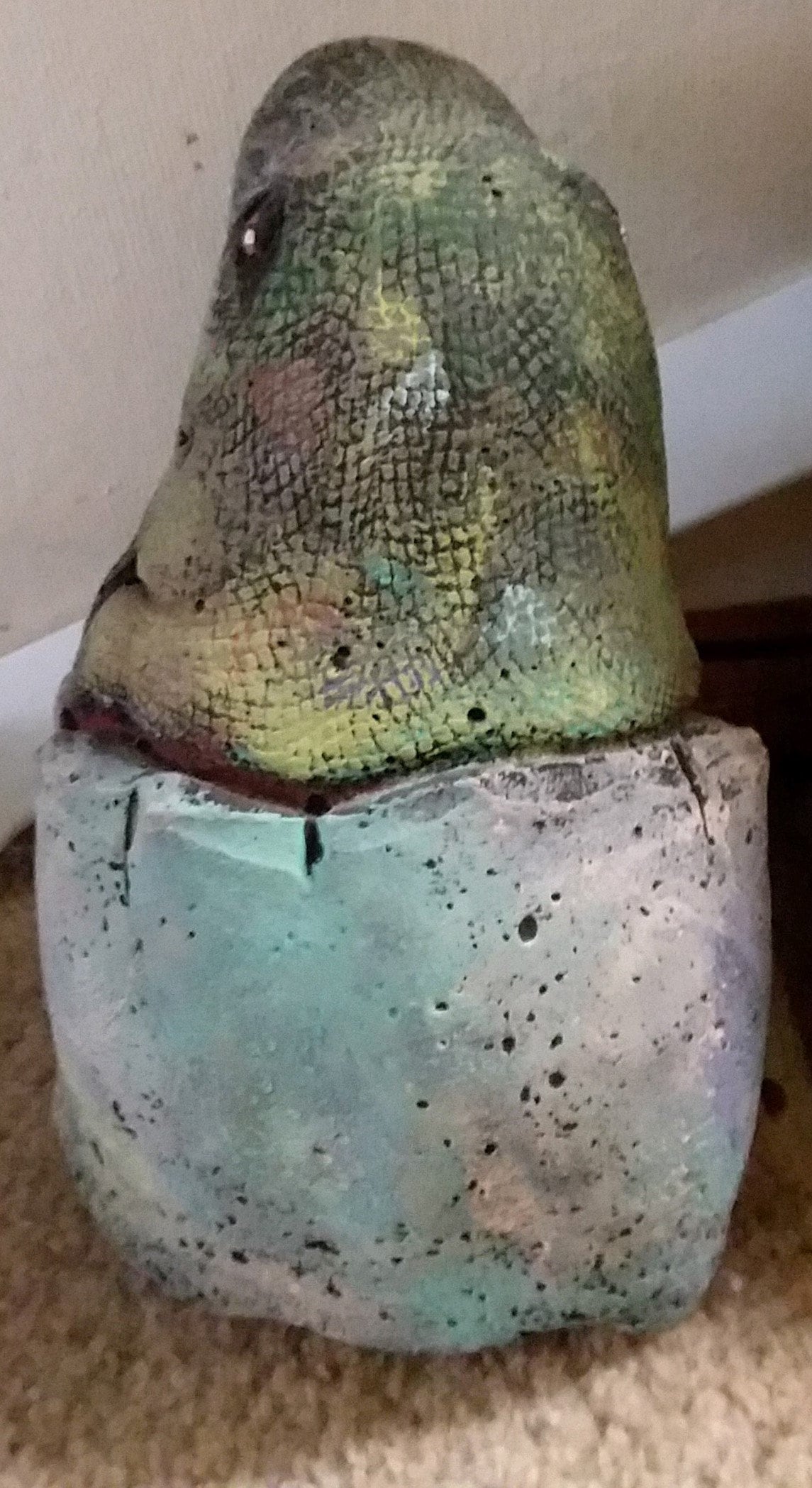 Life Like T-rex Hatchling Concrete Statue, Garden Statues, Dinosaur ...