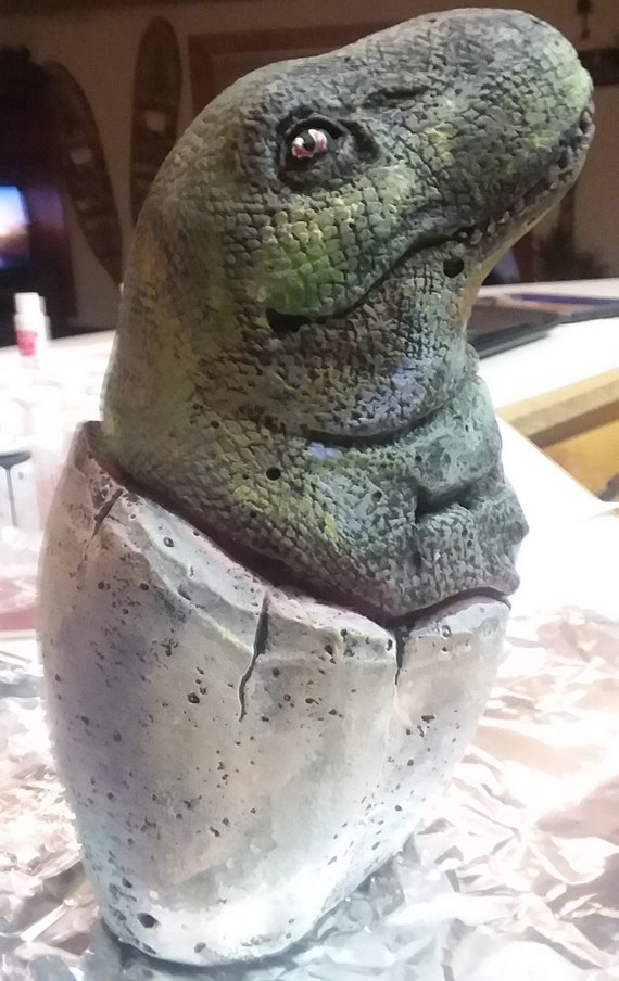 Life Like T-rex Hatchling Concrete Statue Garden Statues - Etsy