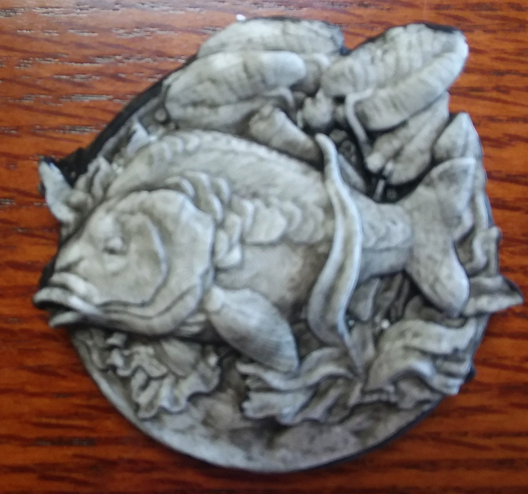 Fish Resin Medallion, Fishing, Fisherman, Wall Hanging, Tool Box ...