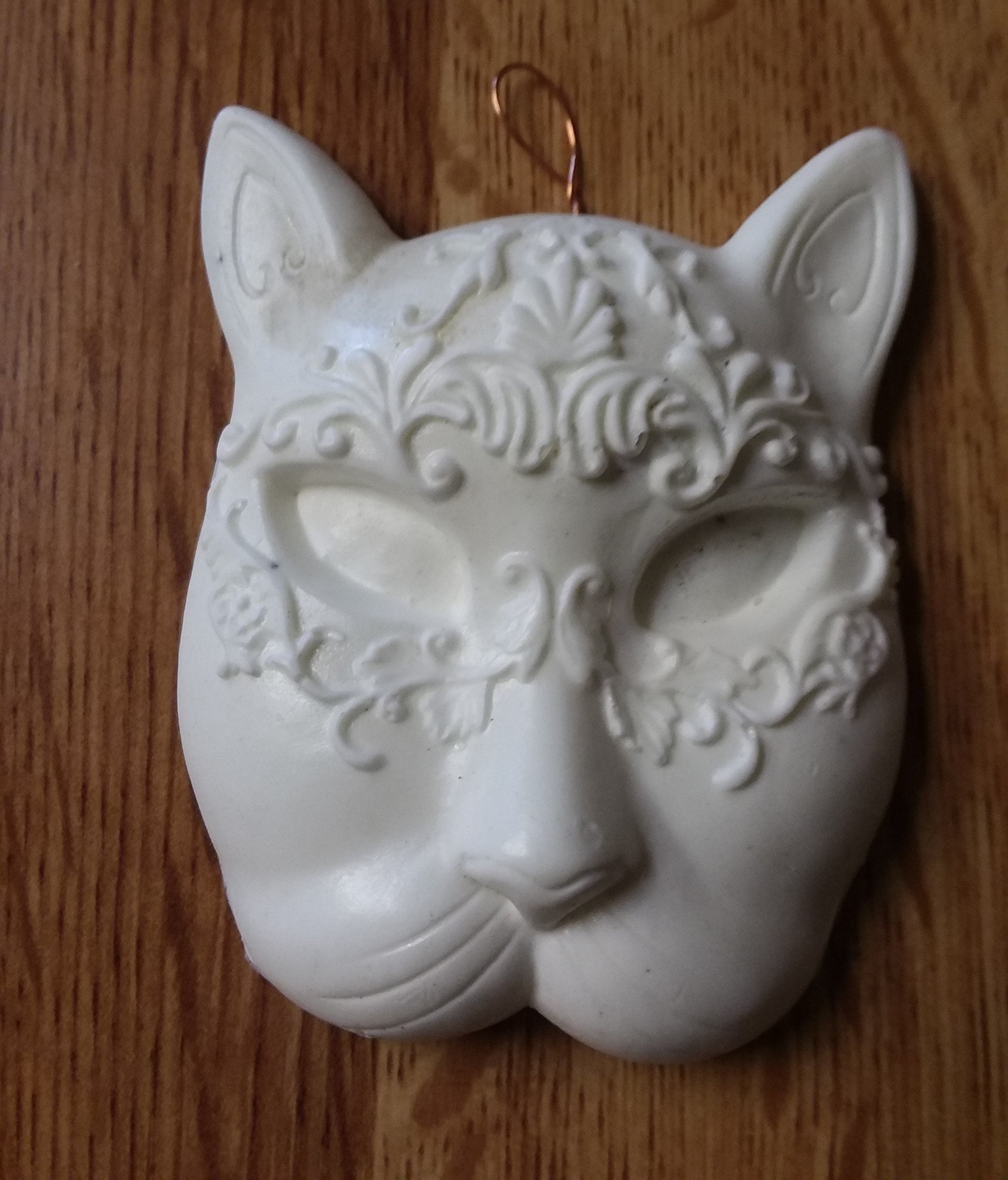 Cat Mask Resin Wall Hanging, Feline Face, Resin Statue, Indoor Decor ...