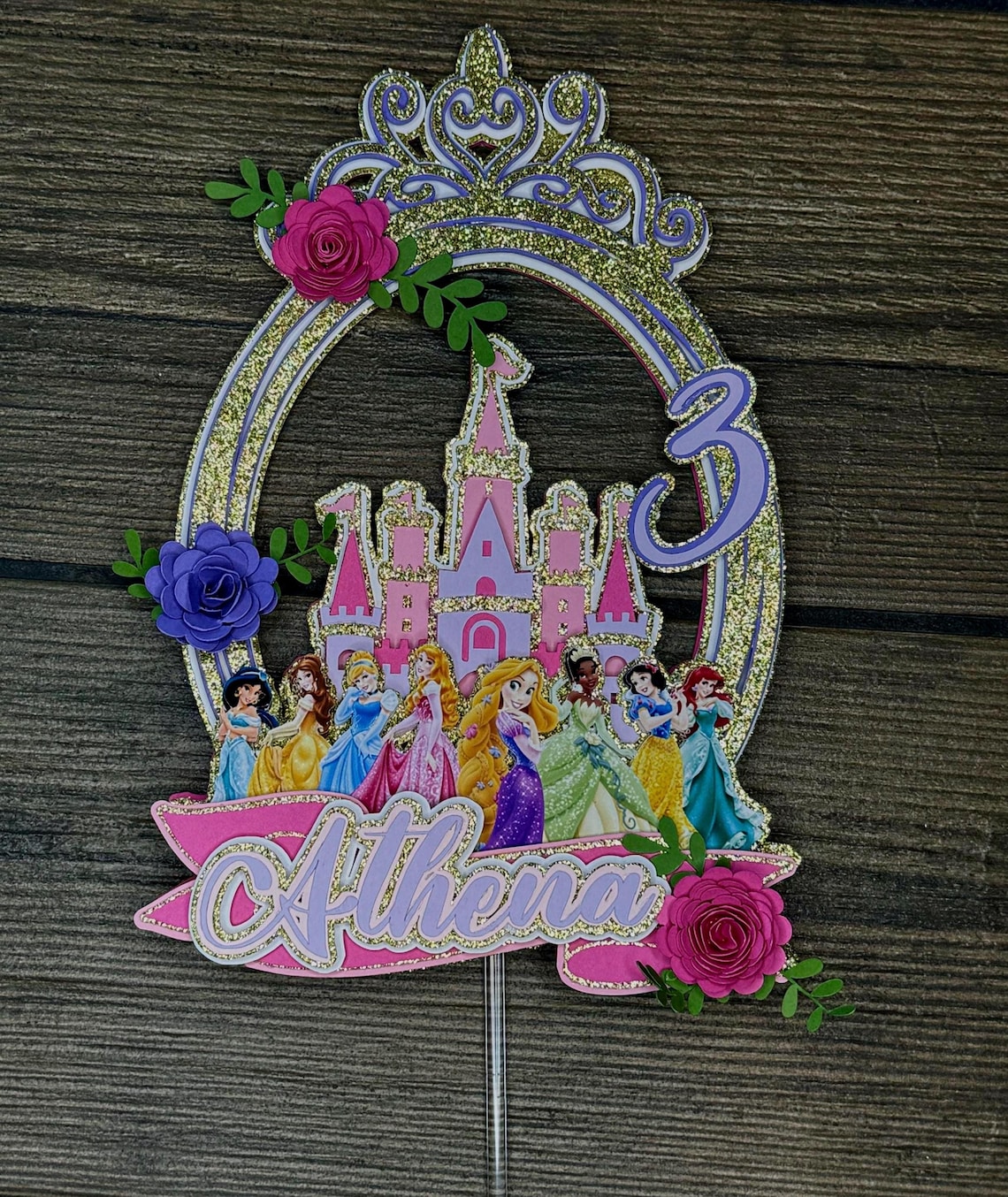 Princess Cake Topper Castle - Etsy