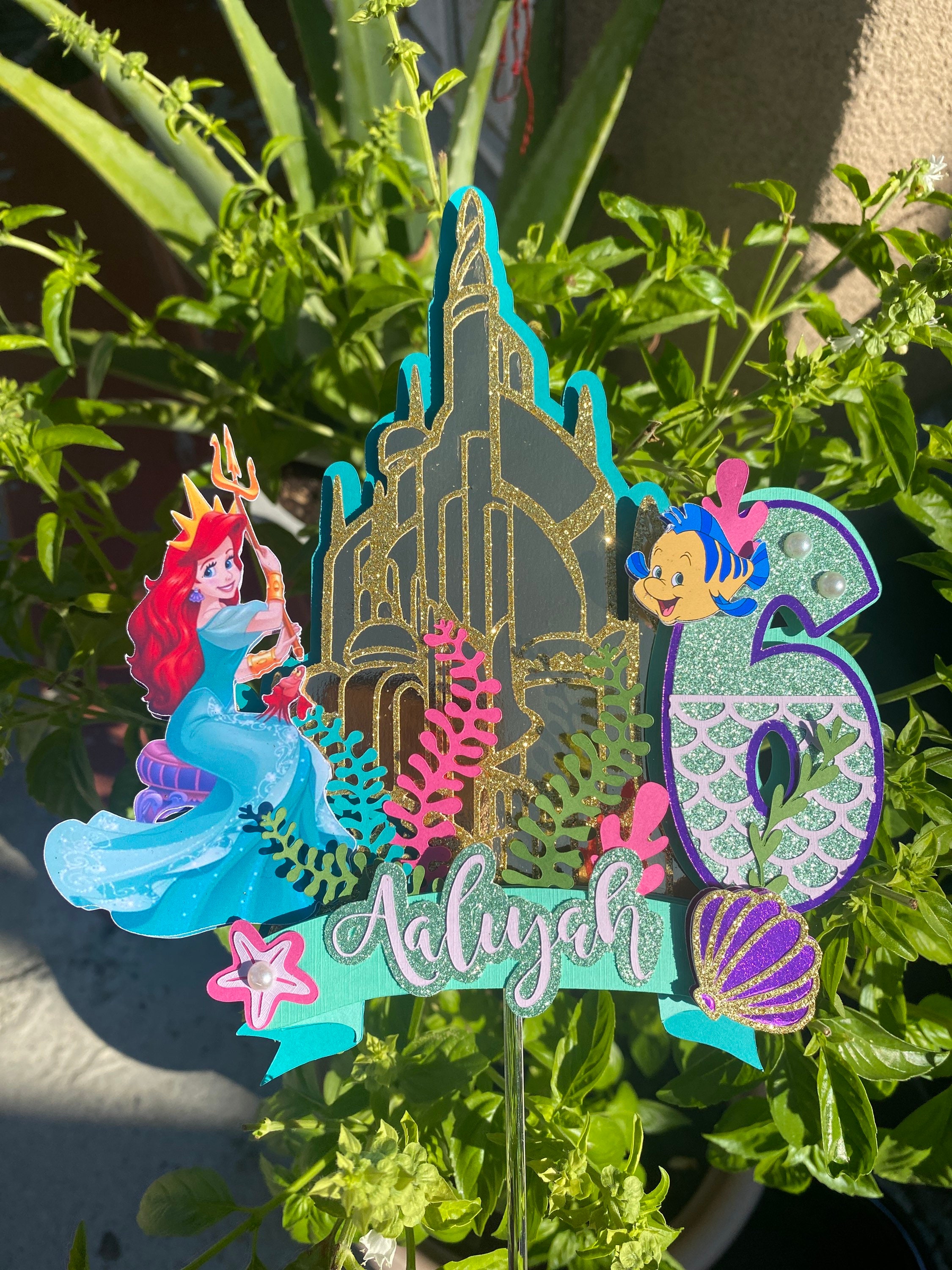 ARIEL Little Mermaid Cake Topper - Etsy