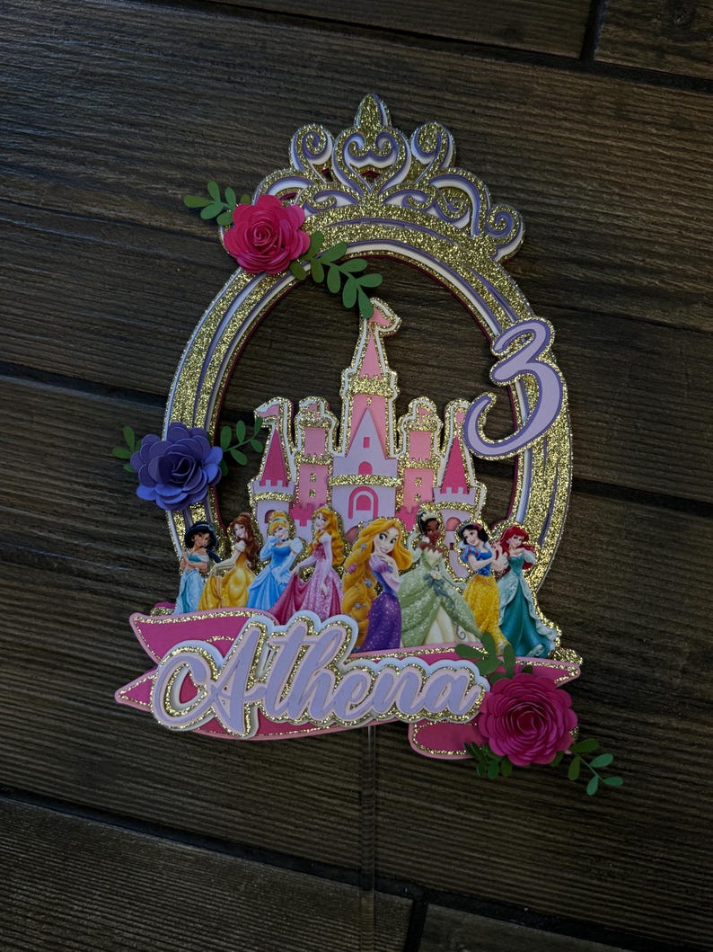 Princess Cake Topper - Castle - Etsy