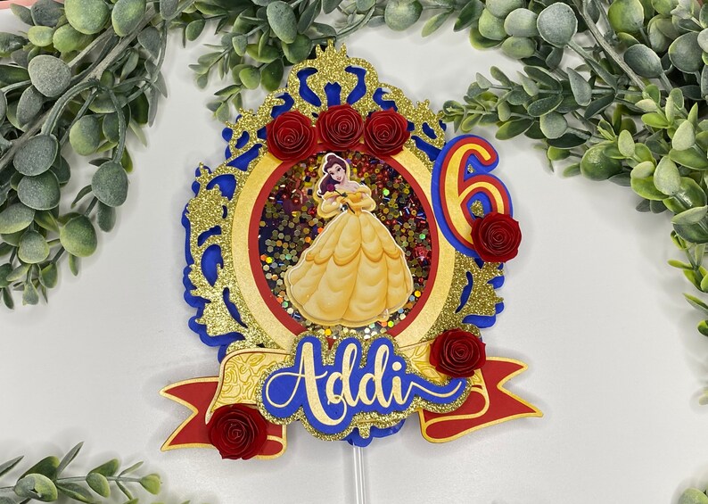 Princess Belle Cake Topper Beauty and the Beast - Etsy