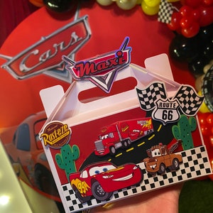 CARS Gable Favor Box Lightning Mcqueen - Etsy