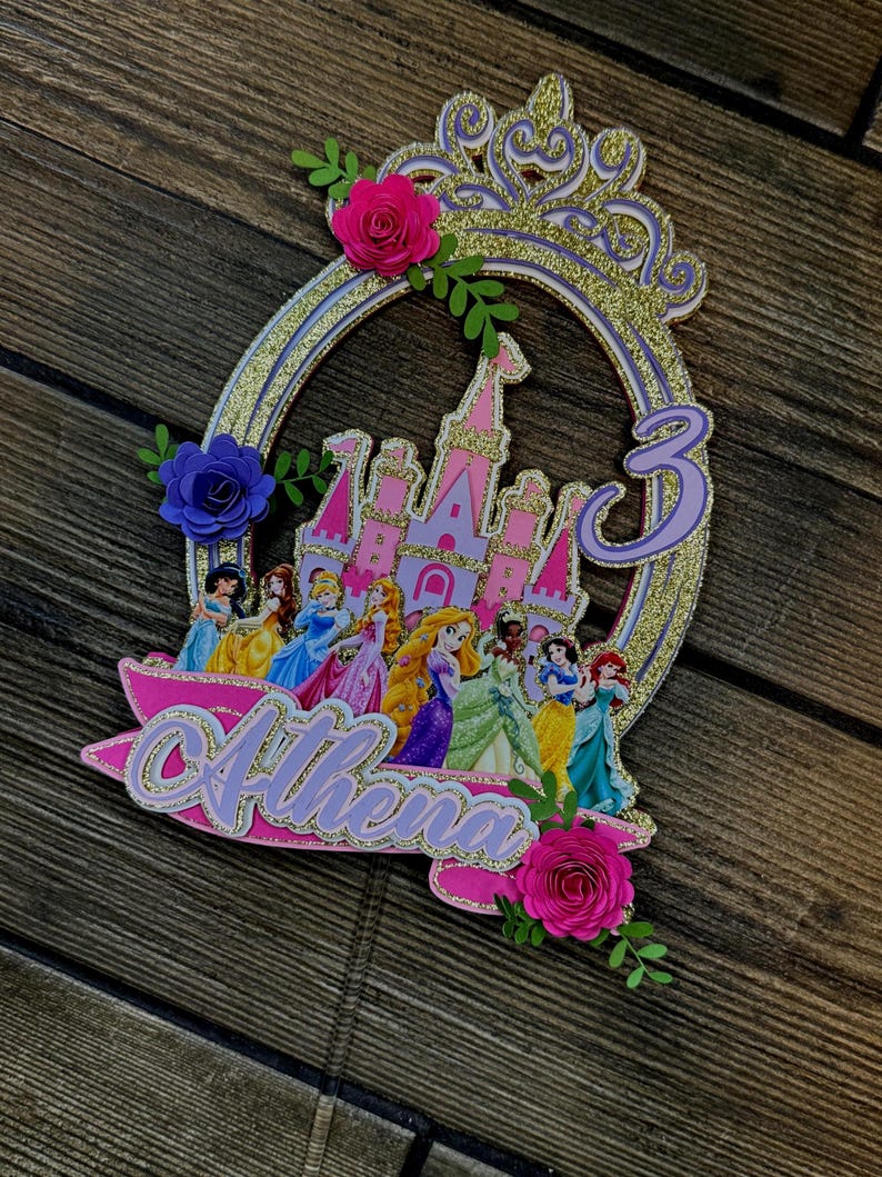 Princess Cake Topper - Castle - Etsy