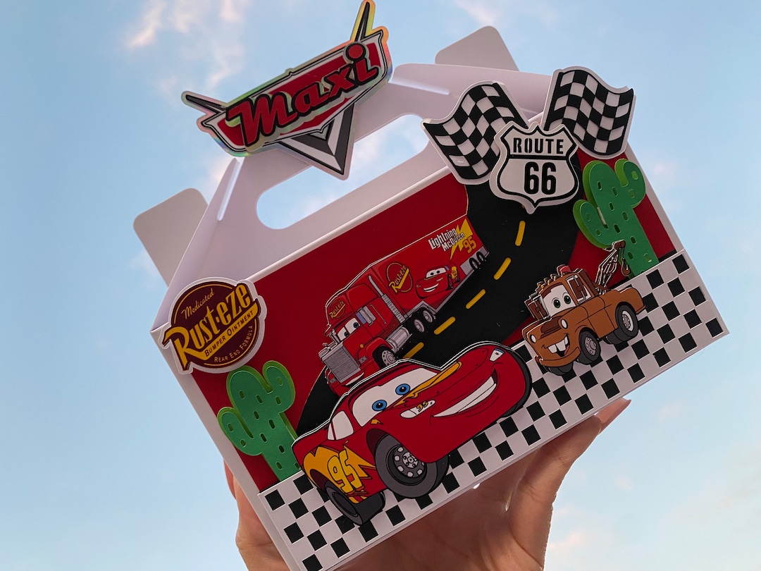 CARS Gable Favor Box Lightning Mcqueen - Etsy