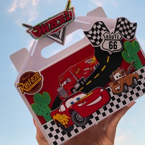 CARS Gable Favor Box Lightning Mcqueen - Etsy