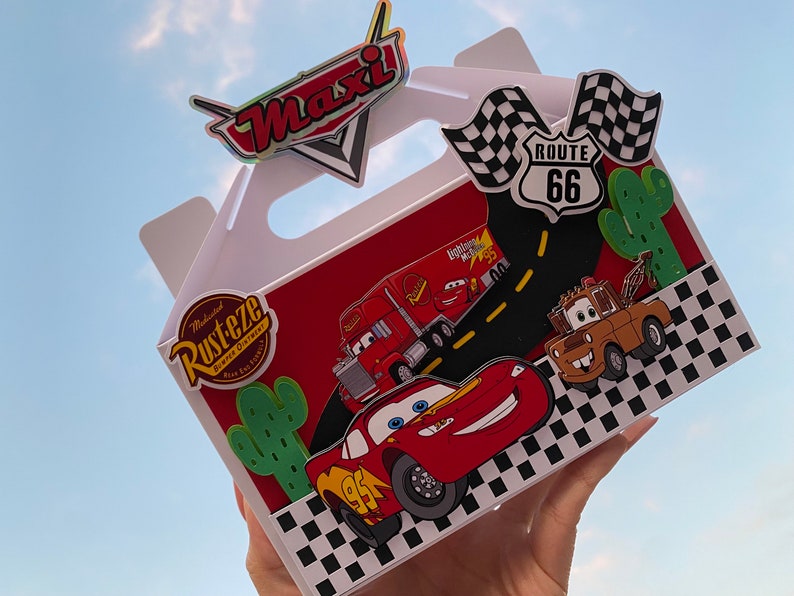 CARS Gable Favor Box Lightning Mcqueen - Etsy