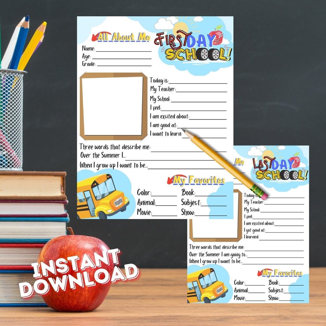 Back to School Questionnaire, First Day of School Questionnaire ...