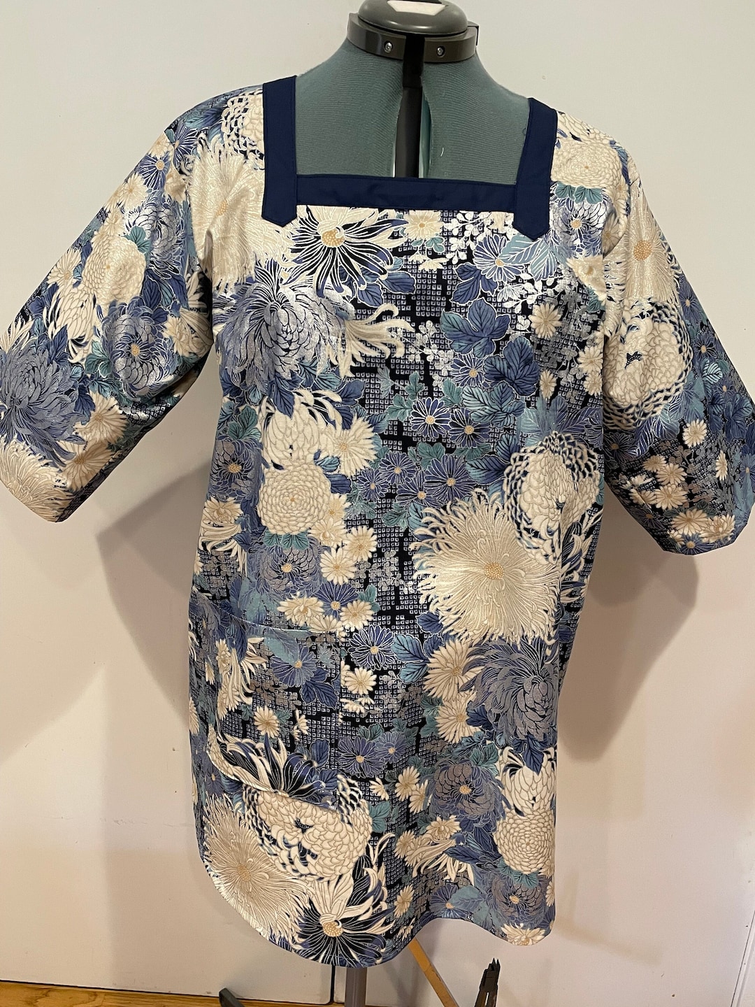 Blue Floral Mama San Apron - Etsy