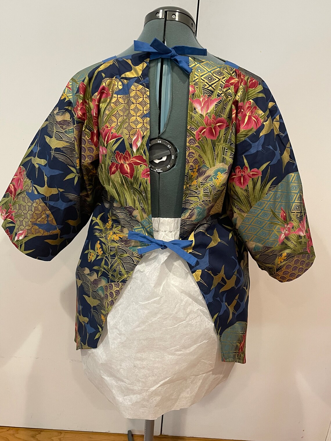 Navy Iris and Cranes Mama San Apron - Etsy