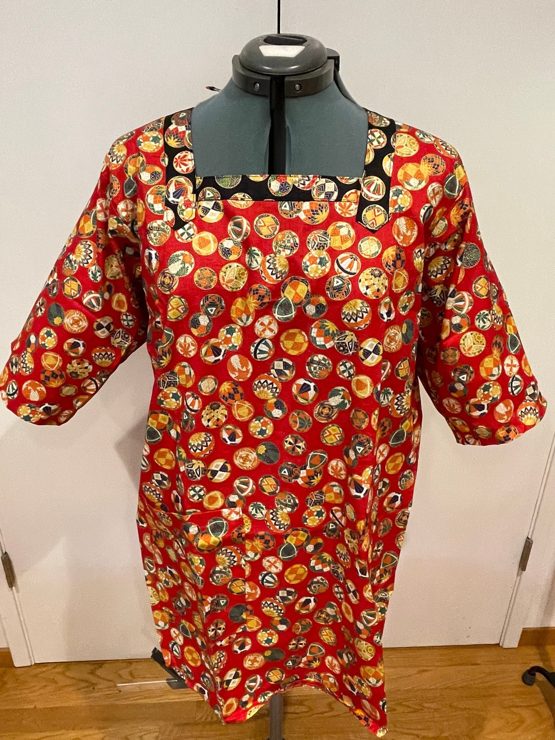 Red Temari Ball Mama San Apron - Etsy