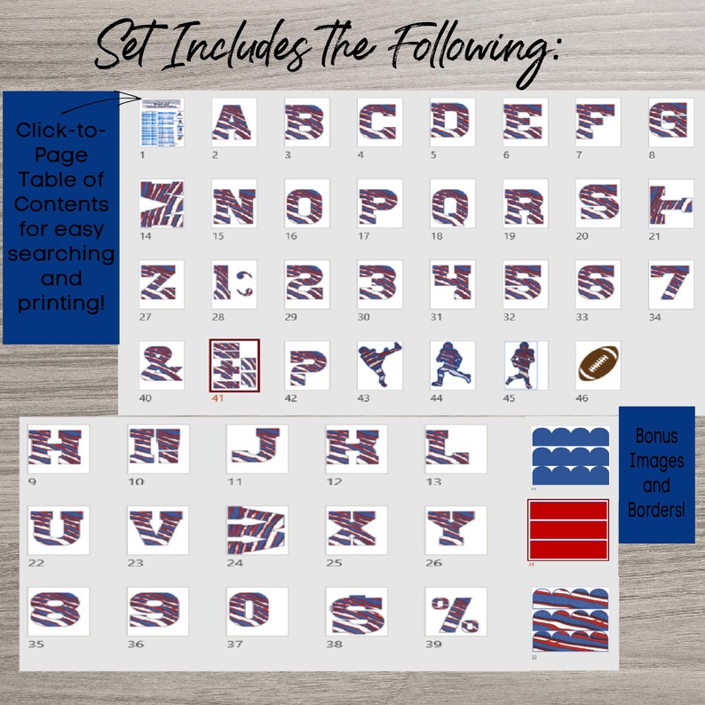 Buffalo Bills Print and Cut Bulletin Board Letters, Buffalo Bills ...