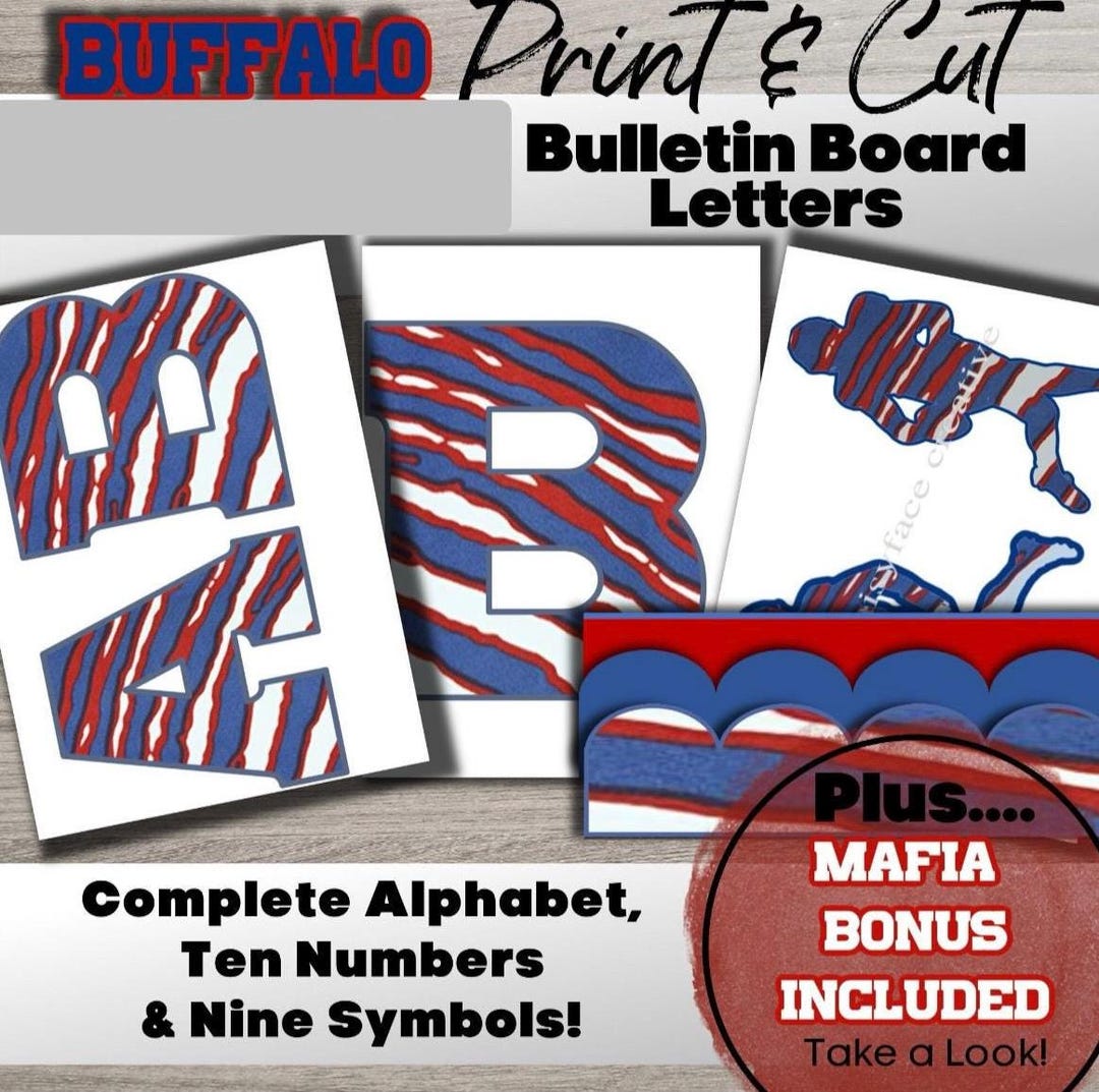 Buffalo Mafia Football Digital Print & Cut Letters and Numbers, Buffalo ...