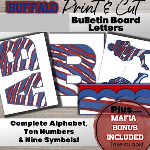 Buffalo Mafia Football Digital Print & Cut Letters and Numbers, Buffalo ...
