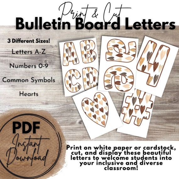 Print and Cut Bulletin Board Letters All Are Welcome Here - Etsy